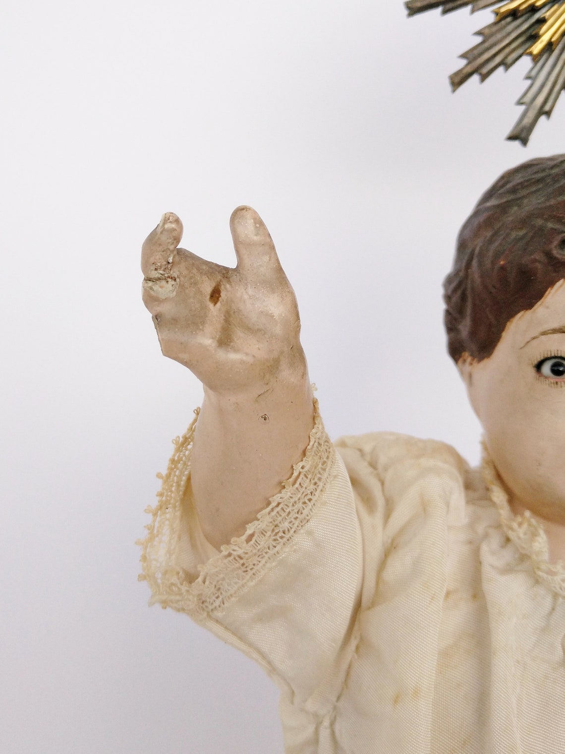 Antique 19th Century Portuguese Child Jesus Terracotta Sculpture Statue ...