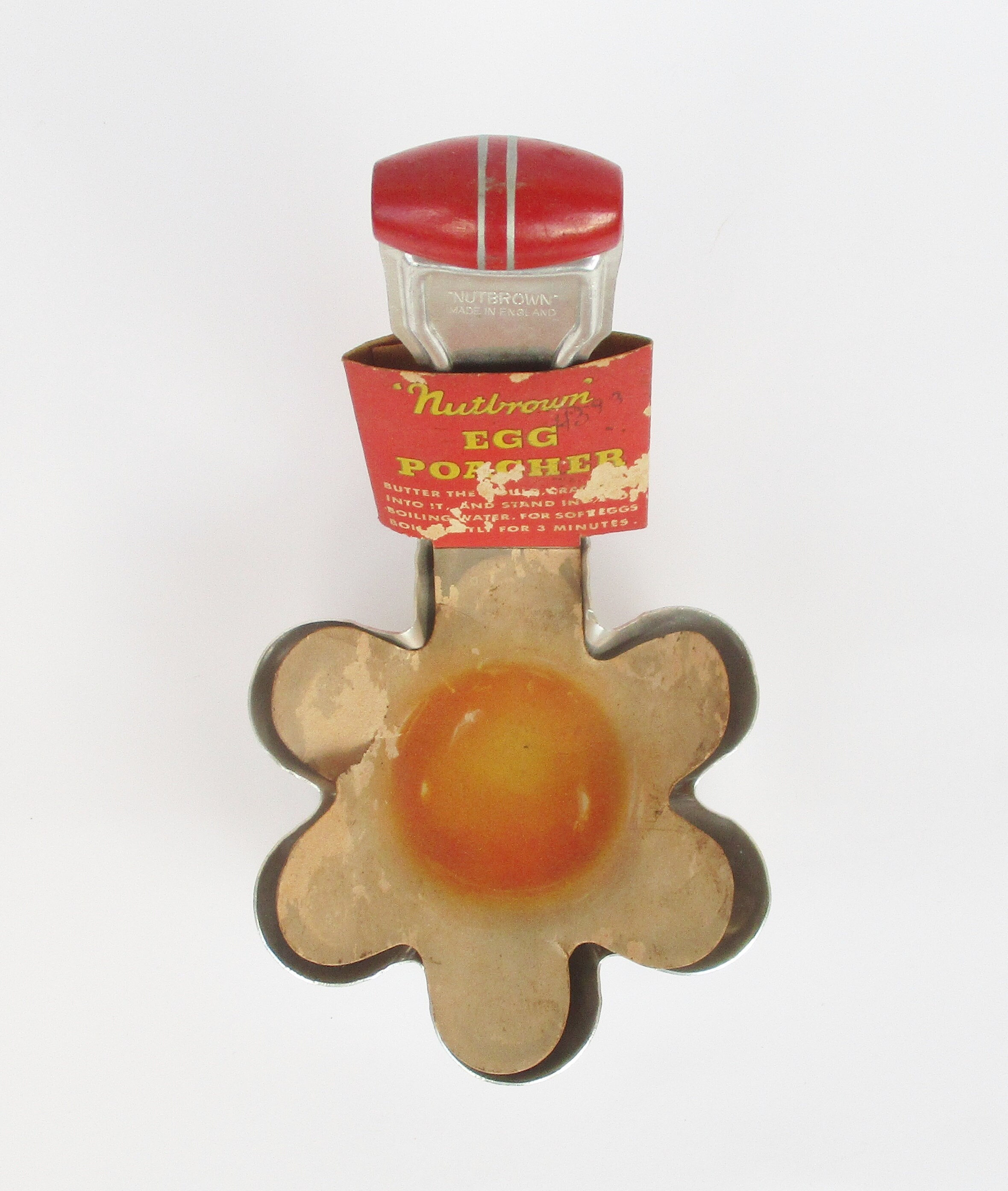 Vintage English Nutbrown egg poacher small flower shaped | Etsy