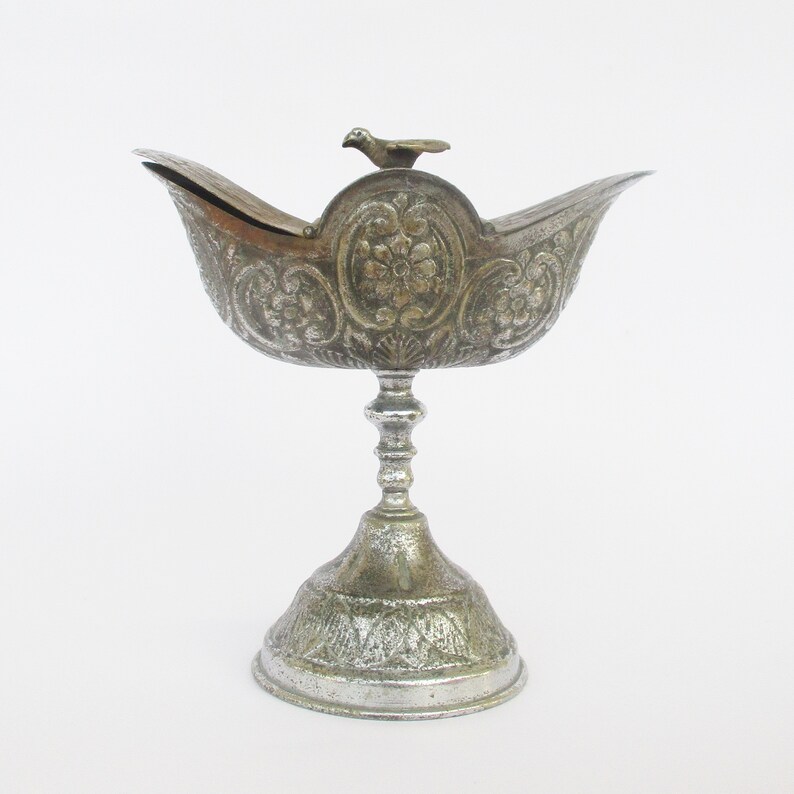 Antique Religious Chromed Brass Altar Incense Vessel Boat - Etsy