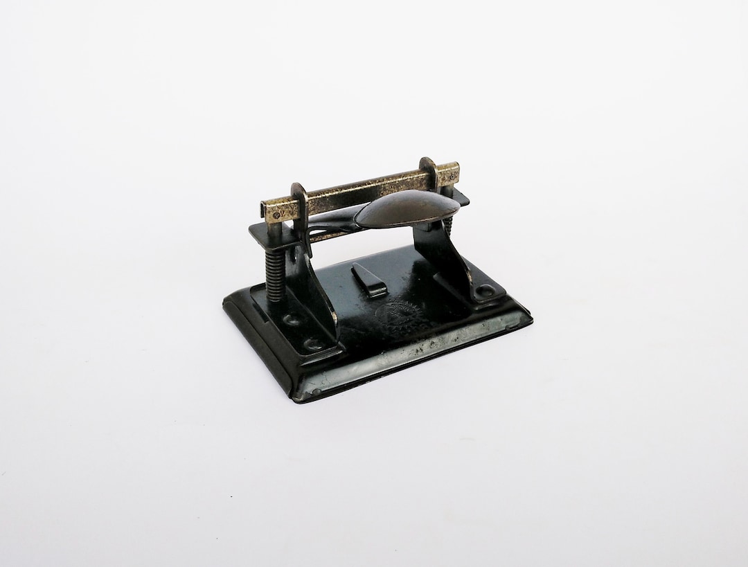 Antique Office Hole Punch Punching Tool Paper Puncher Hole Manual. Desk ...