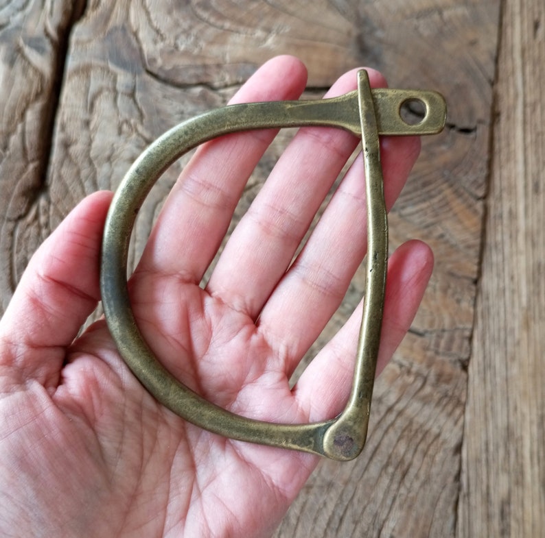 Antique Military Brass Kit Bag Clasp Duffle Lock. Collectible. Poignée ...