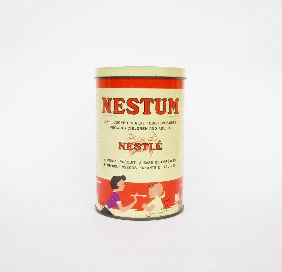 Rare Vintage Nestum Nestle Empty Tin Can. Great Graphics and Colors ...