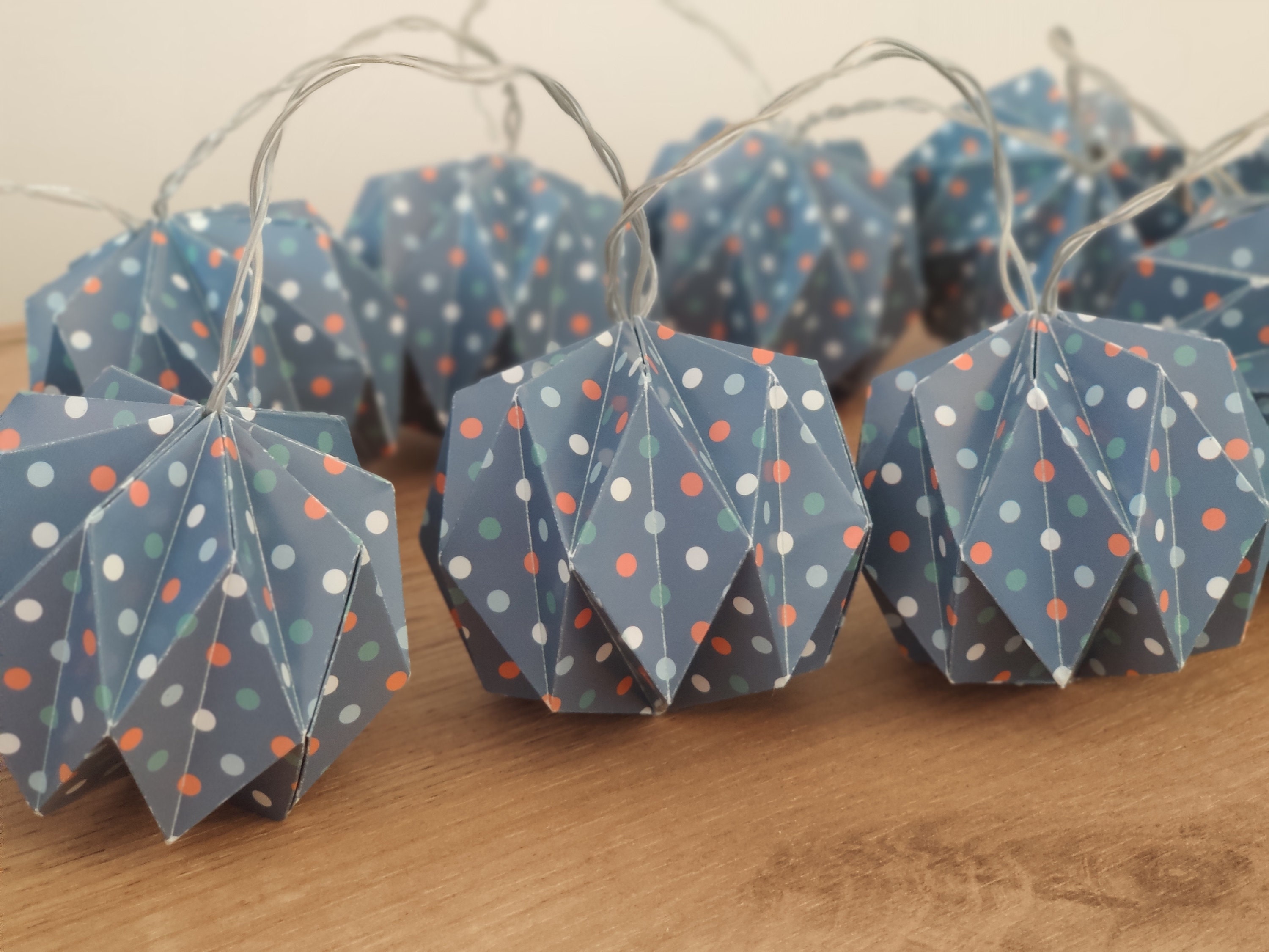 Origami Lantern Light String - Etsy Denmark