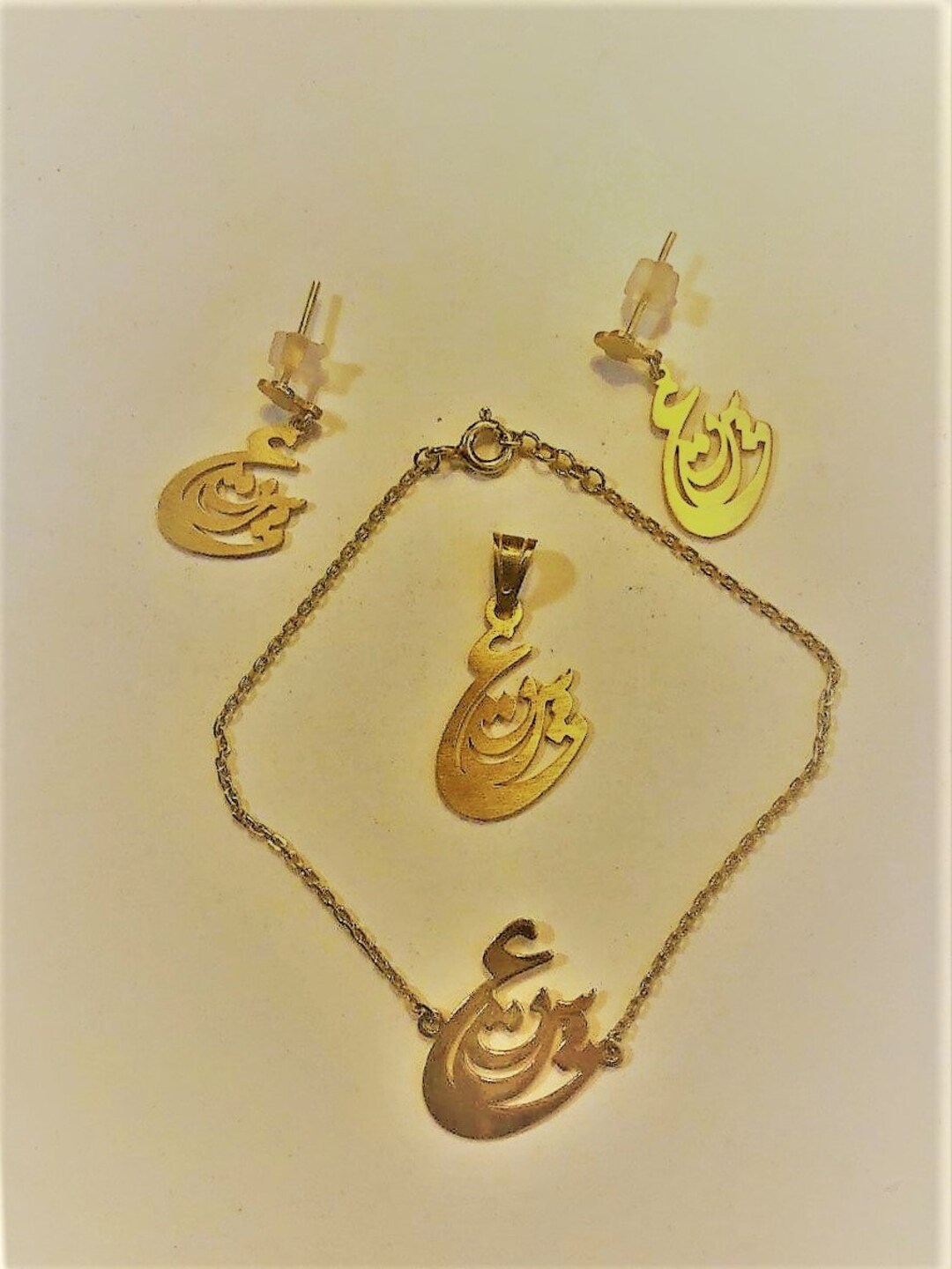 Eshgh Love Persian Calligraphy Handcrafted Pendant and Earrings and ...