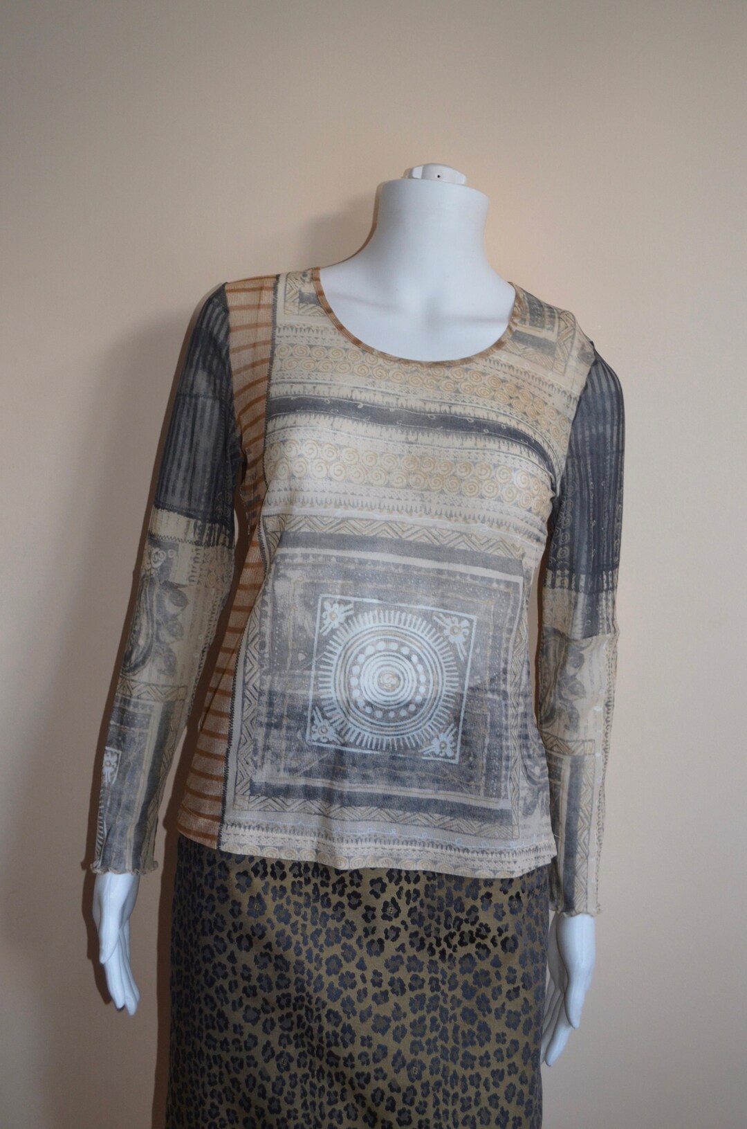 Vintage Y2k Mesh Top - Etsy