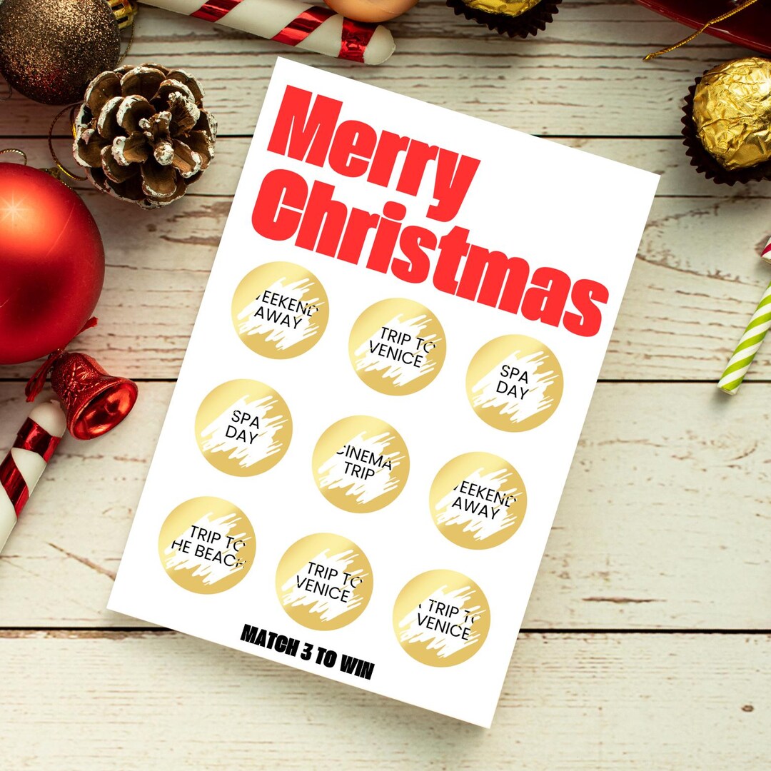 Personalized Christmas Scratch Card, Surprise Gift Card Reveal - Etsy