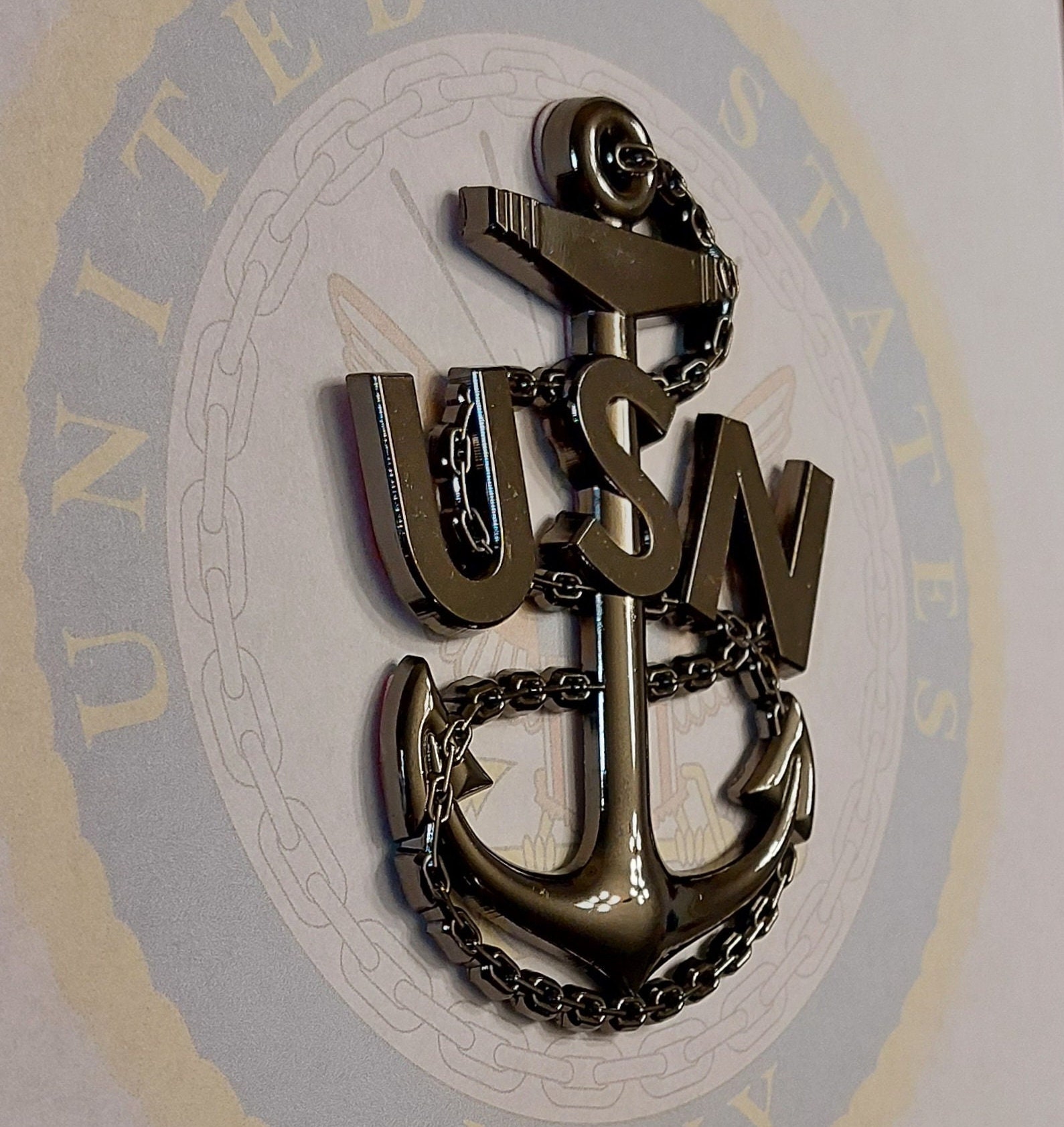 Floating N Post-ww2 Navy Chief Peel and Stick Metal Fouled Anchor - Etsy