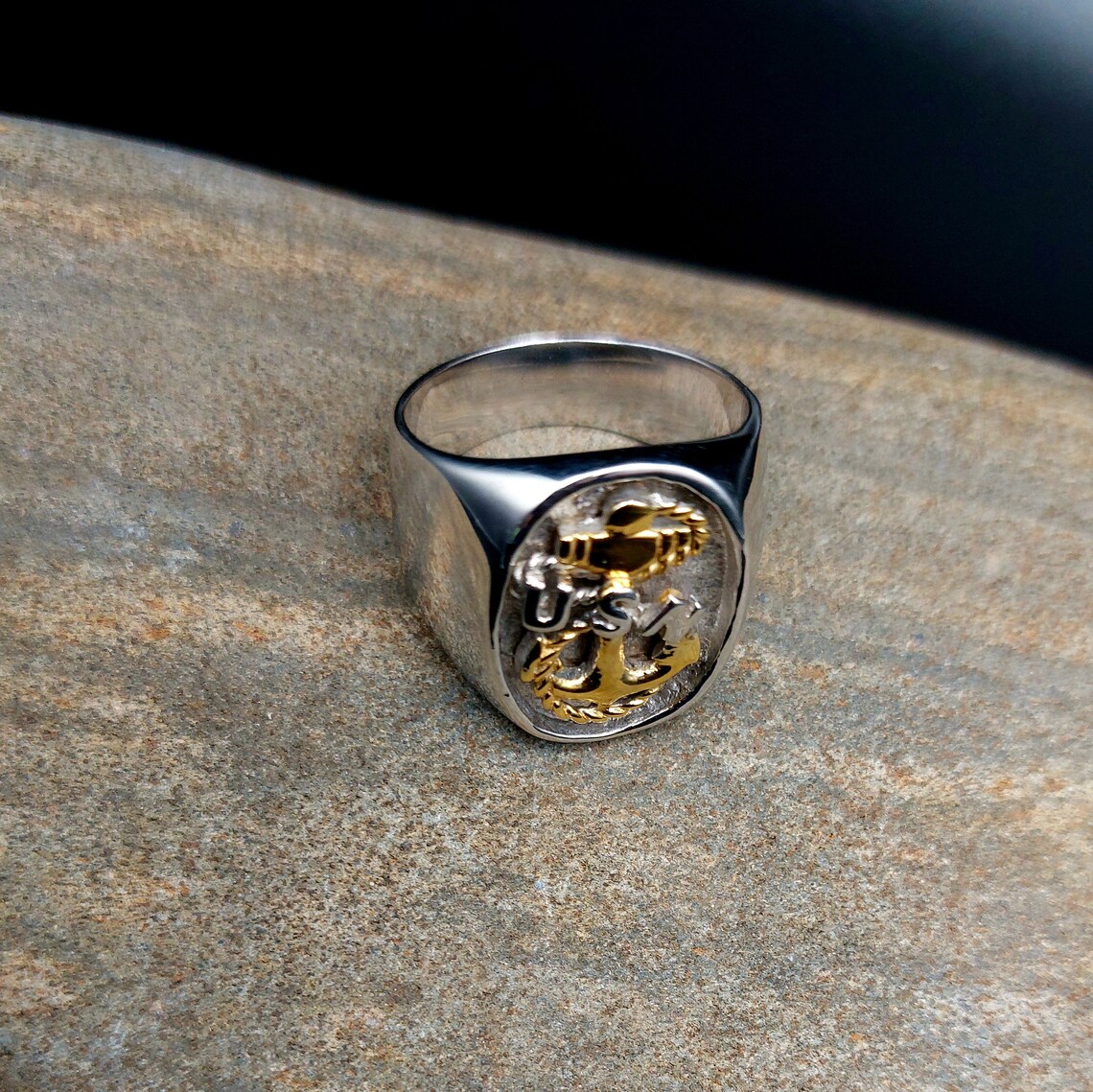 Navy Chief Sterling Silver 925 Ring - Etsy