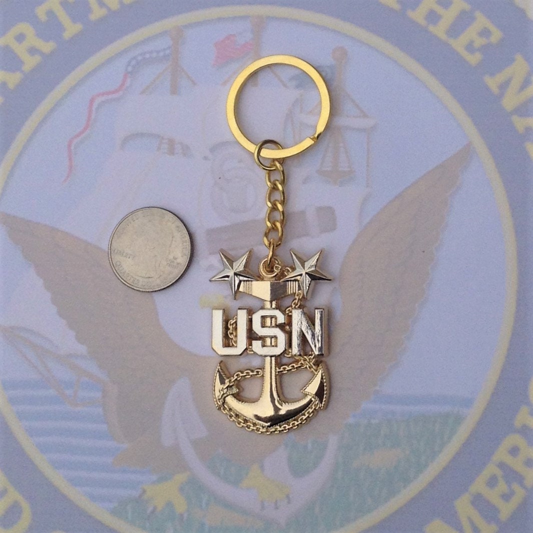 Navy Chief, Senior or Master Chief Fouled Anchor Keychain - Etsy