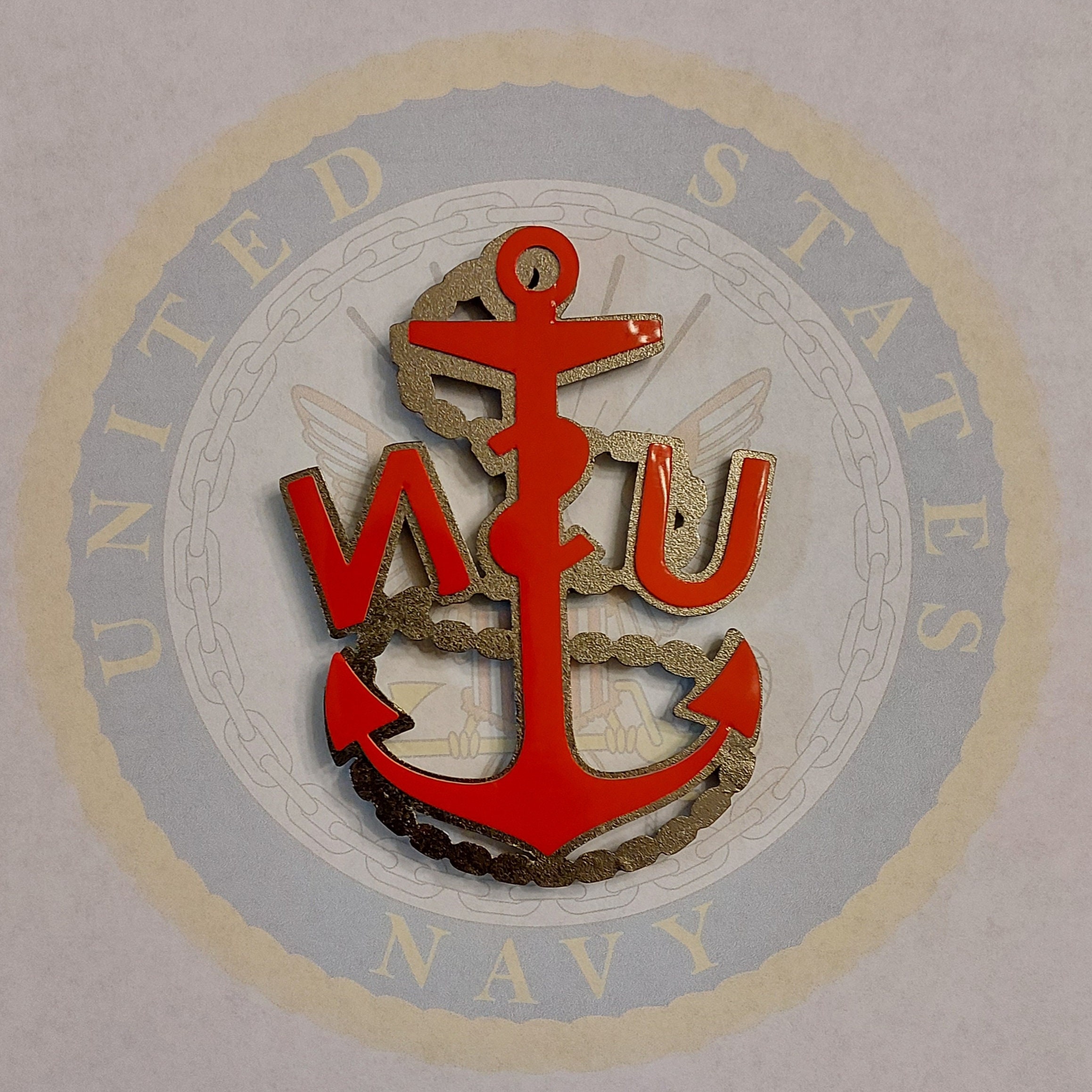 Floating N Post-ww2 Navy Chief Peel and Stick Metal Fouled Anchor - Etsy