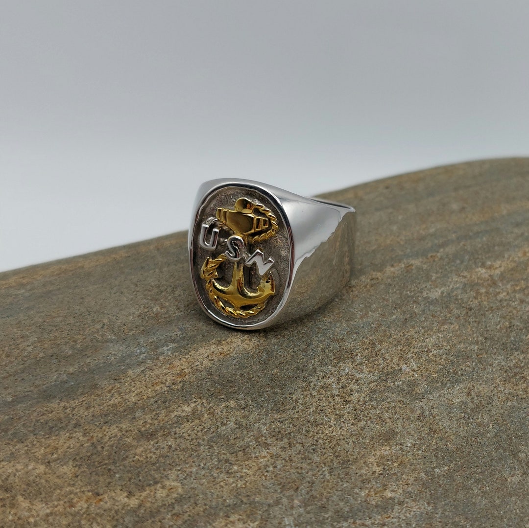 Navy Chief Sterling Silver 925 Ring - Etsy