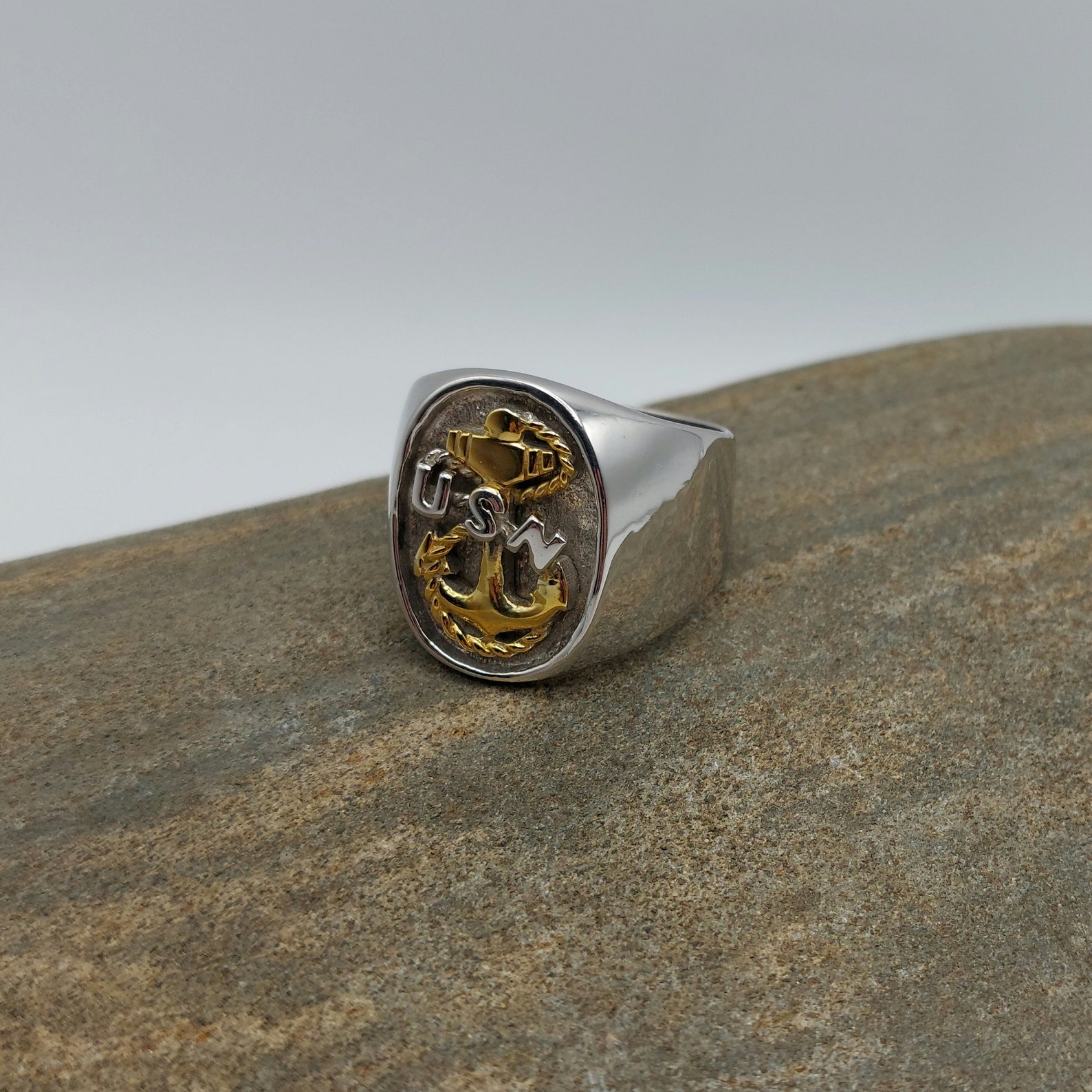 Navy Chief Sterling Silver 925 Ring - Etsy
