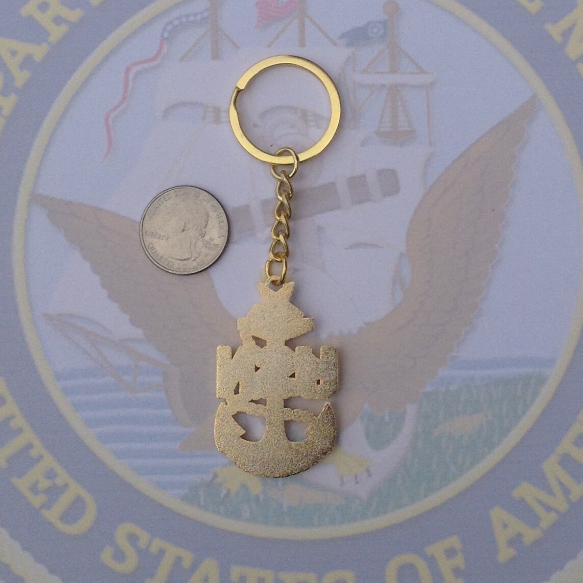 Navy Chief, Senior or Master Chief Fouled Anchor Keychain - Etsy