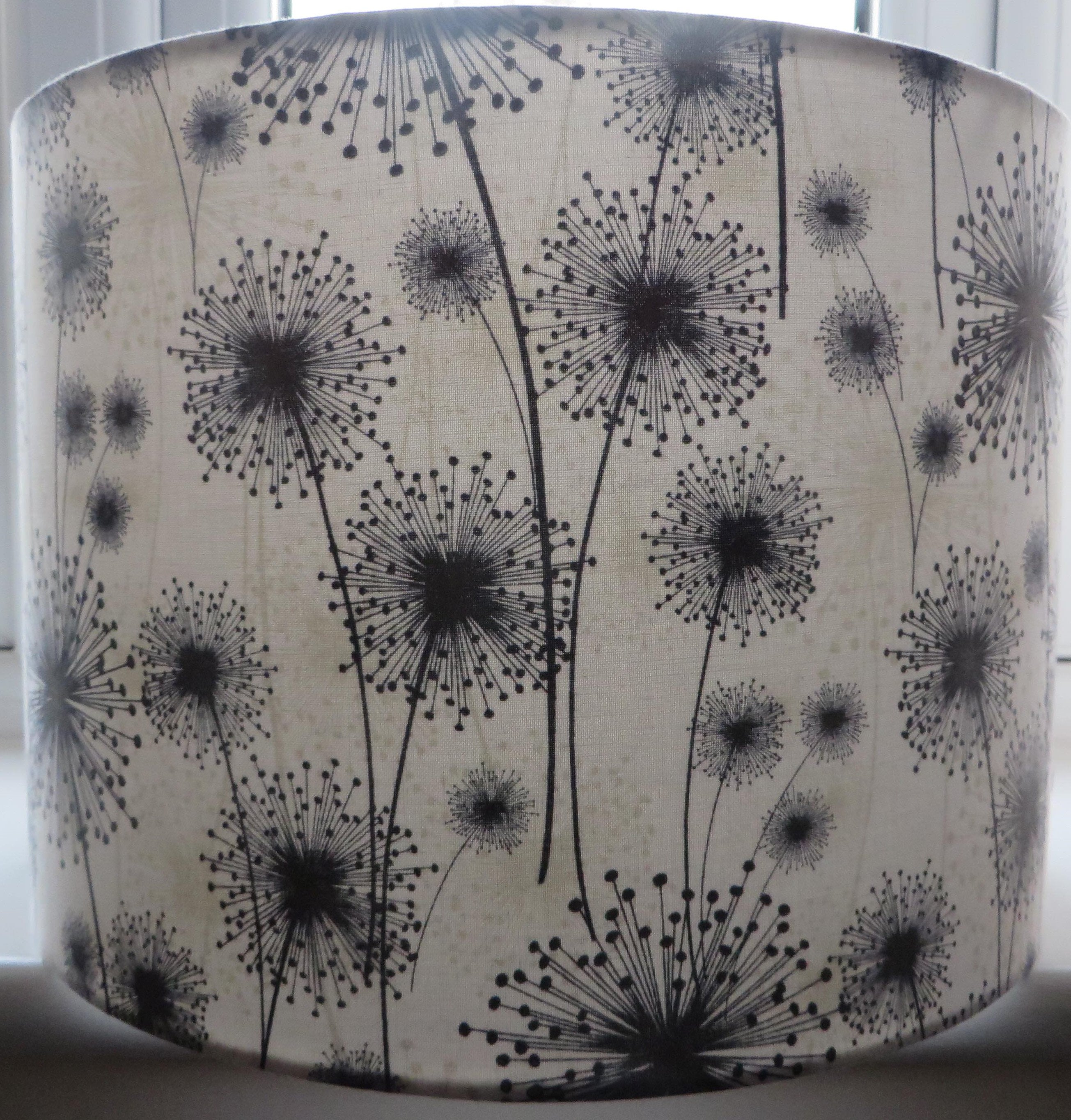 NEW Dandelion Flower Heads Design Lampshade. 30cm Drum Ceiling Shade ...