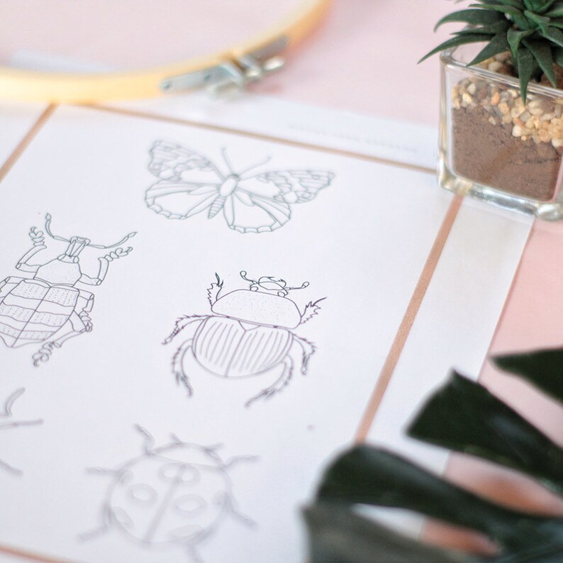 Insects Hand Embroidery Pattern - Etsy