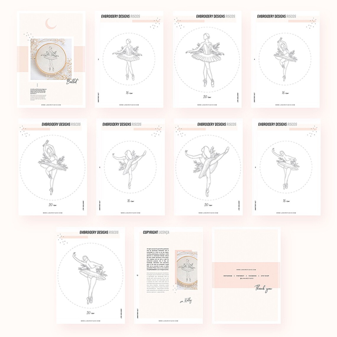 Ballet - Hand Embroidery Pattern Pack - Etsy