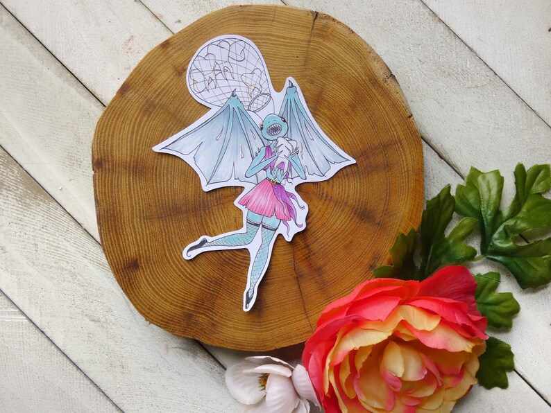 Tooth Fairy Vinyl Sticker Creepy Tooth Fairy Scary Tooth | Etsy