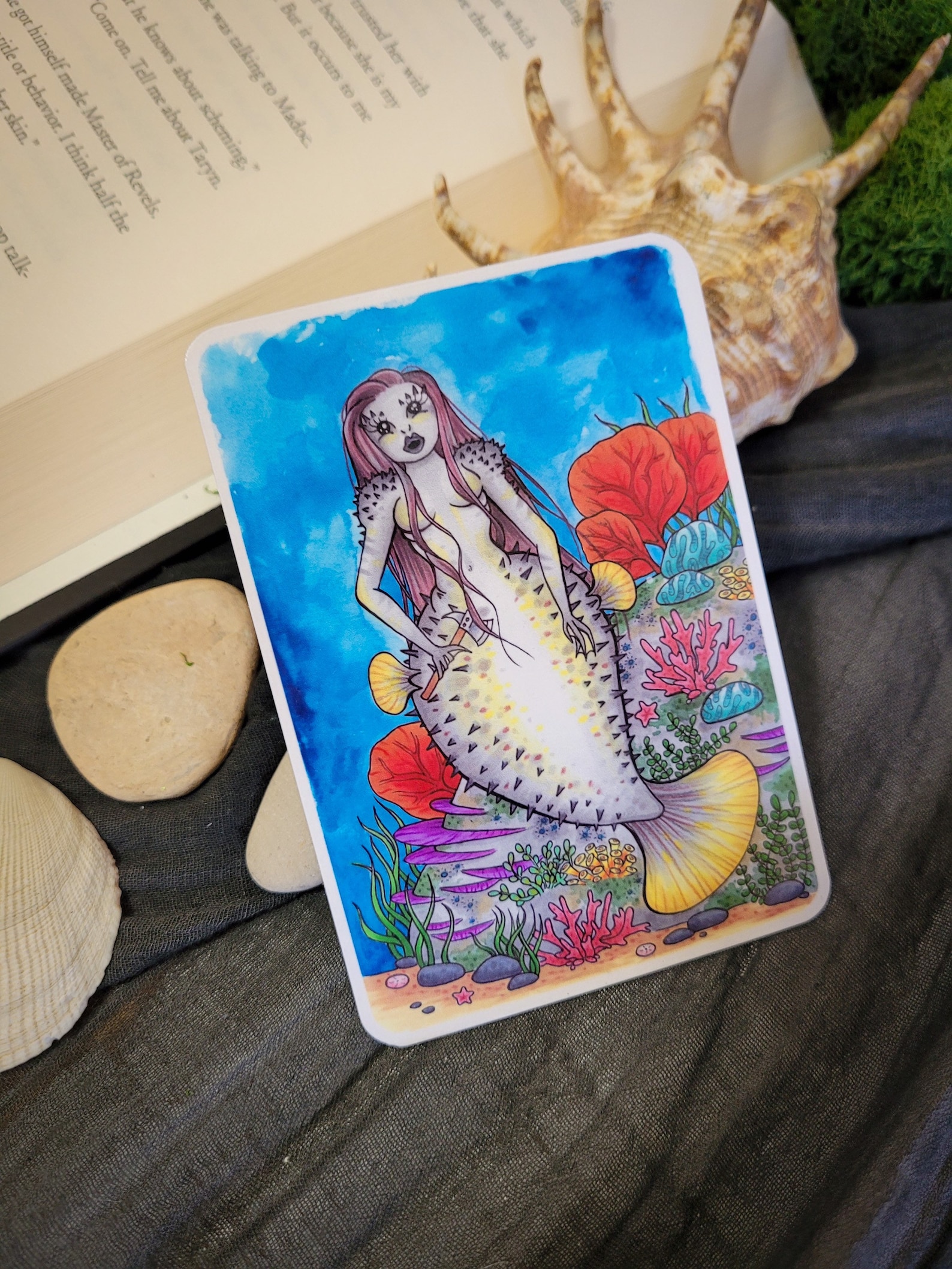 Puffer Fish Mermaid Sticker Blow Fish Mermaid Decal Creepy - Etsy