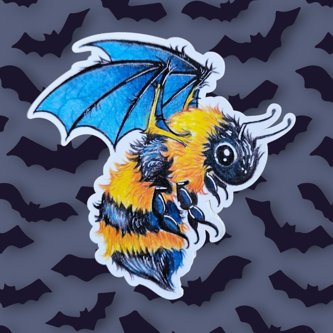 Bee Bat Sticker, Bee Sticker, Bat Sticker, Magical Creature, Halloween ...