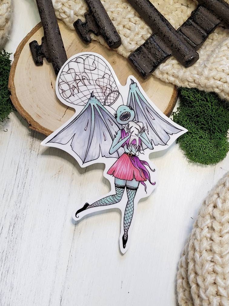 Tooth Fairy Vinyl Sticker Creepy Tooth Fairy Scary Tooth - Etsy Canada
