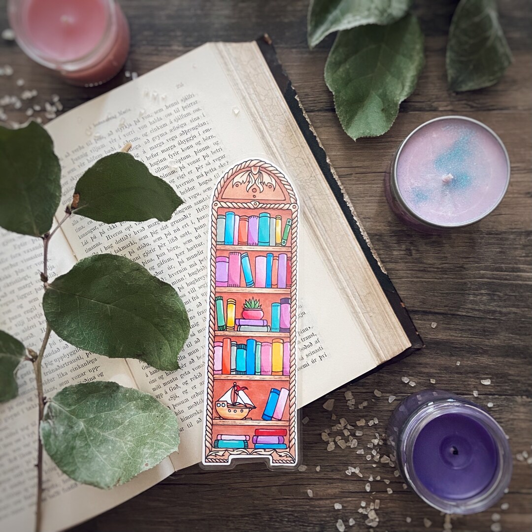 Bookshelf Bookmark, Book Bookmark, Reading Bookmark, Bookish Bookmark ...