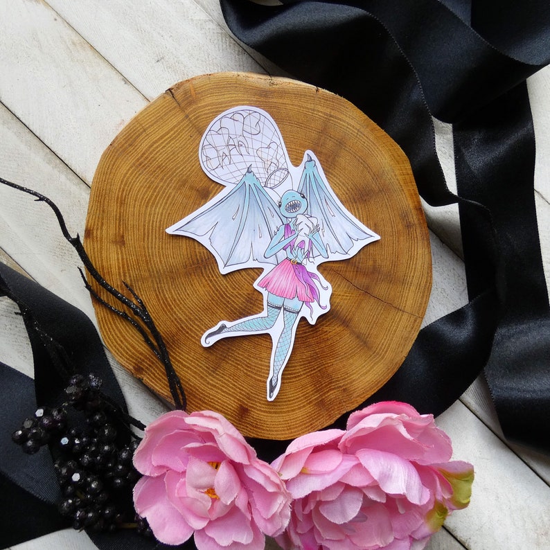 Tooth Fairy Vinyl Sticker Creepy Tooth Fairy Scary Tooth | Etsy