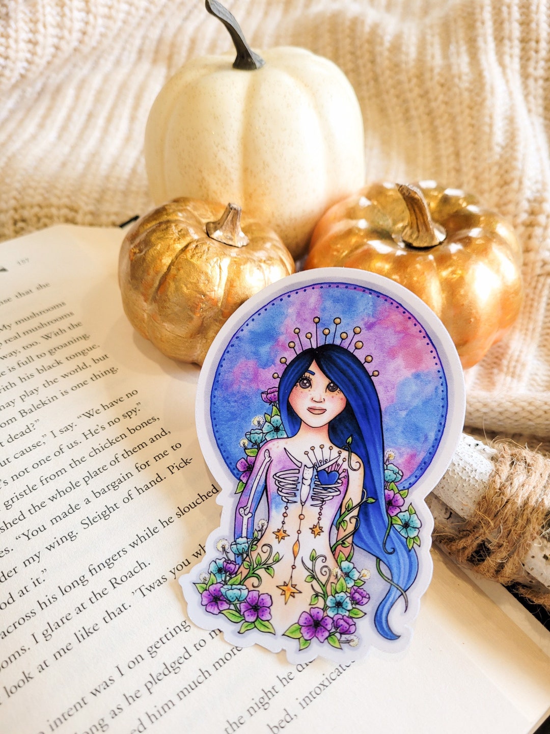 Bone Witch Sticker, Goddess Sticker, Pastel Goth Sticker, Gothic ...