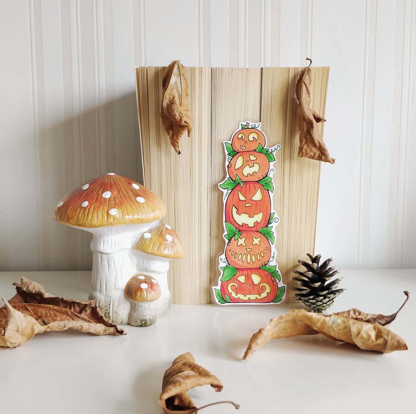 Jack O Lantern Bookmark Pumpkin Bookmark Halloween Bookmark | Etsy