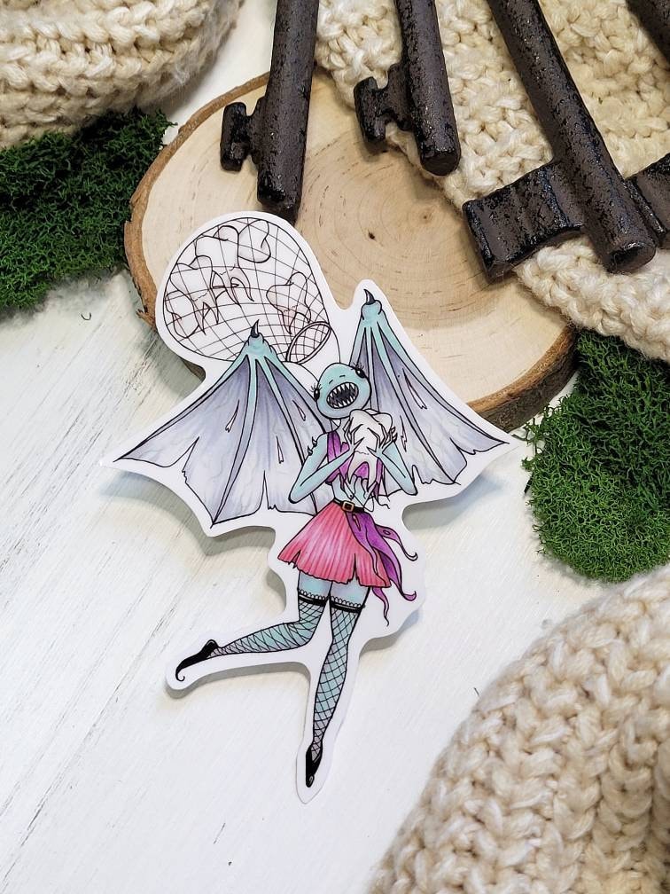 Tooth Fairy Vinyl Sticker Creepy Tooth Fairy Scary Tooth - Etsy Canada