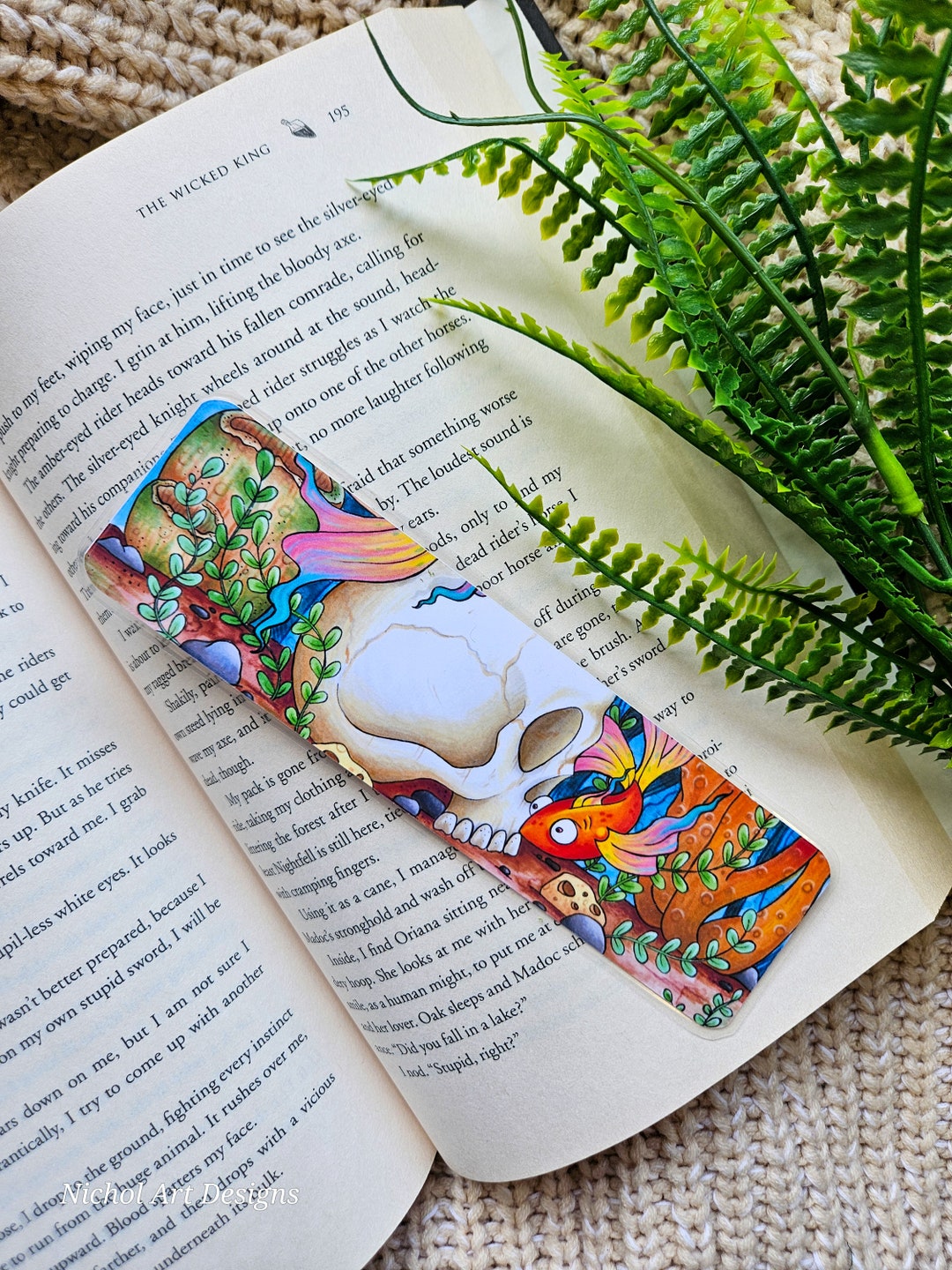 Fish Brain Bookmark, Goldfish, Skull Bookmark, Gothic Bookmark, Fish ...