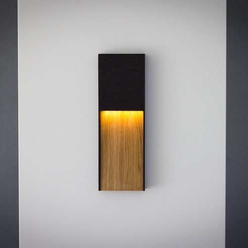 Walnut Amberlight SLIM LED Wall Light - Etsy