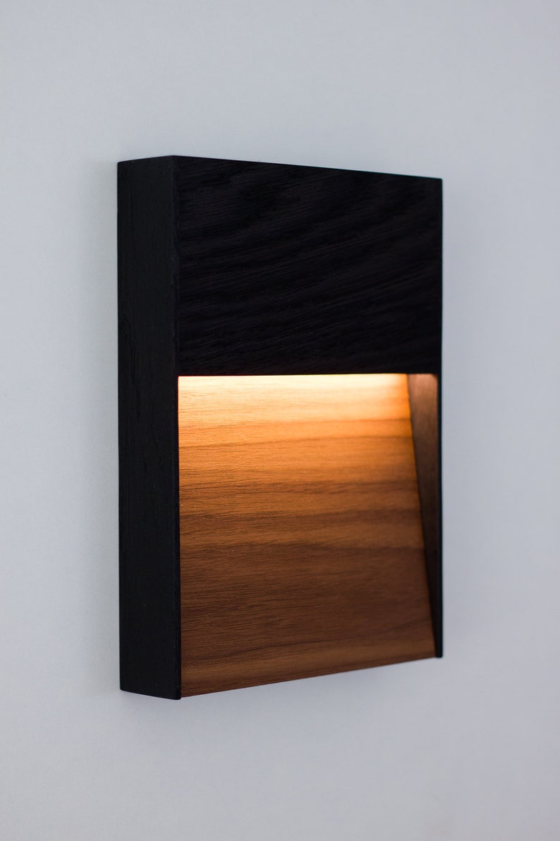 Walnut Amberlight - LED Wall Light - Etsy