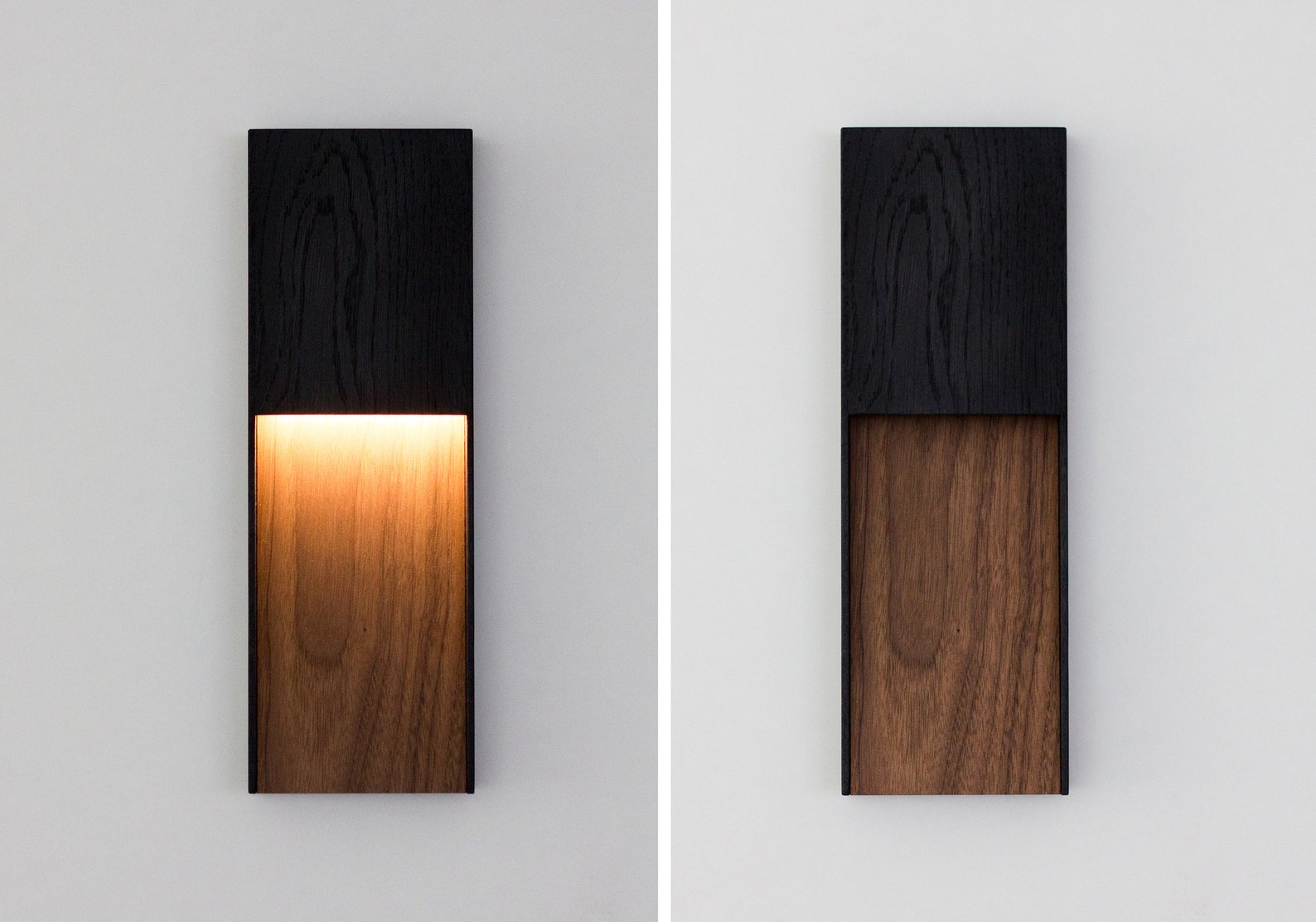 Walnut Amberlight SLIM - LED Wall Light - Etsy UK