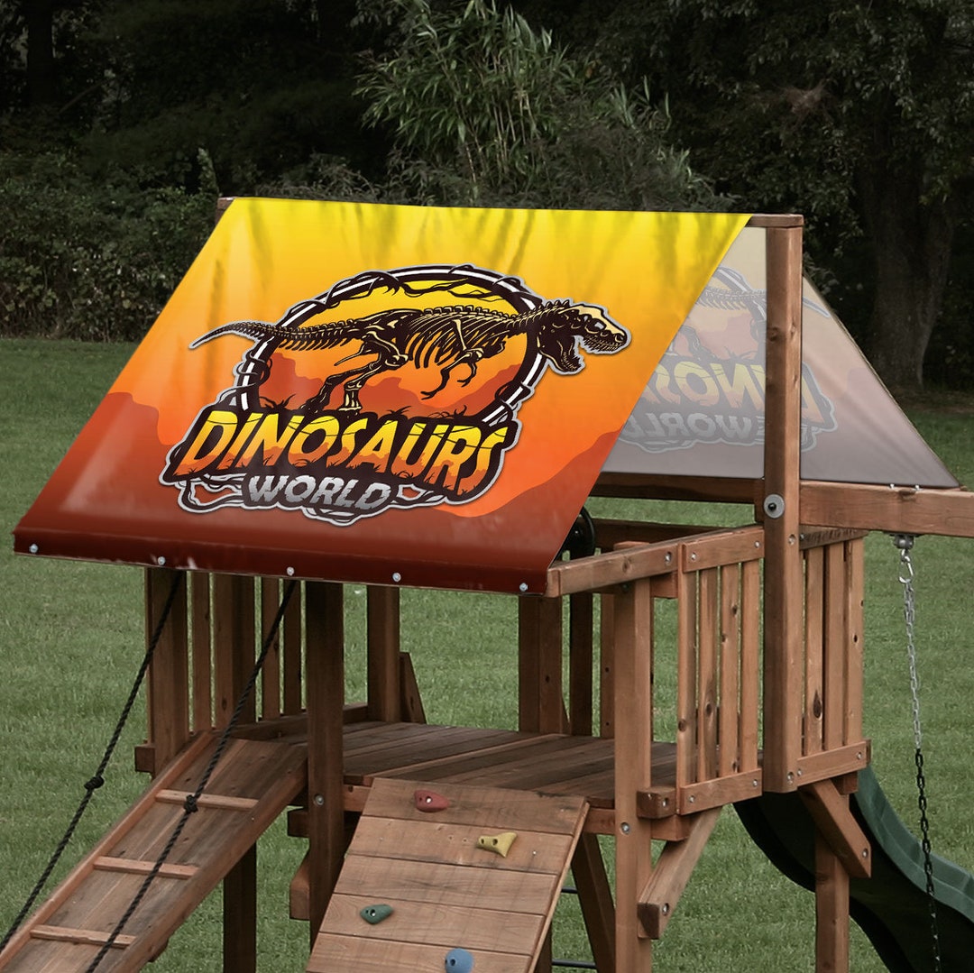 Heavy Duty 15 Oz Custom Dinosaur World Tarp \ Canopy for Outdoor ...