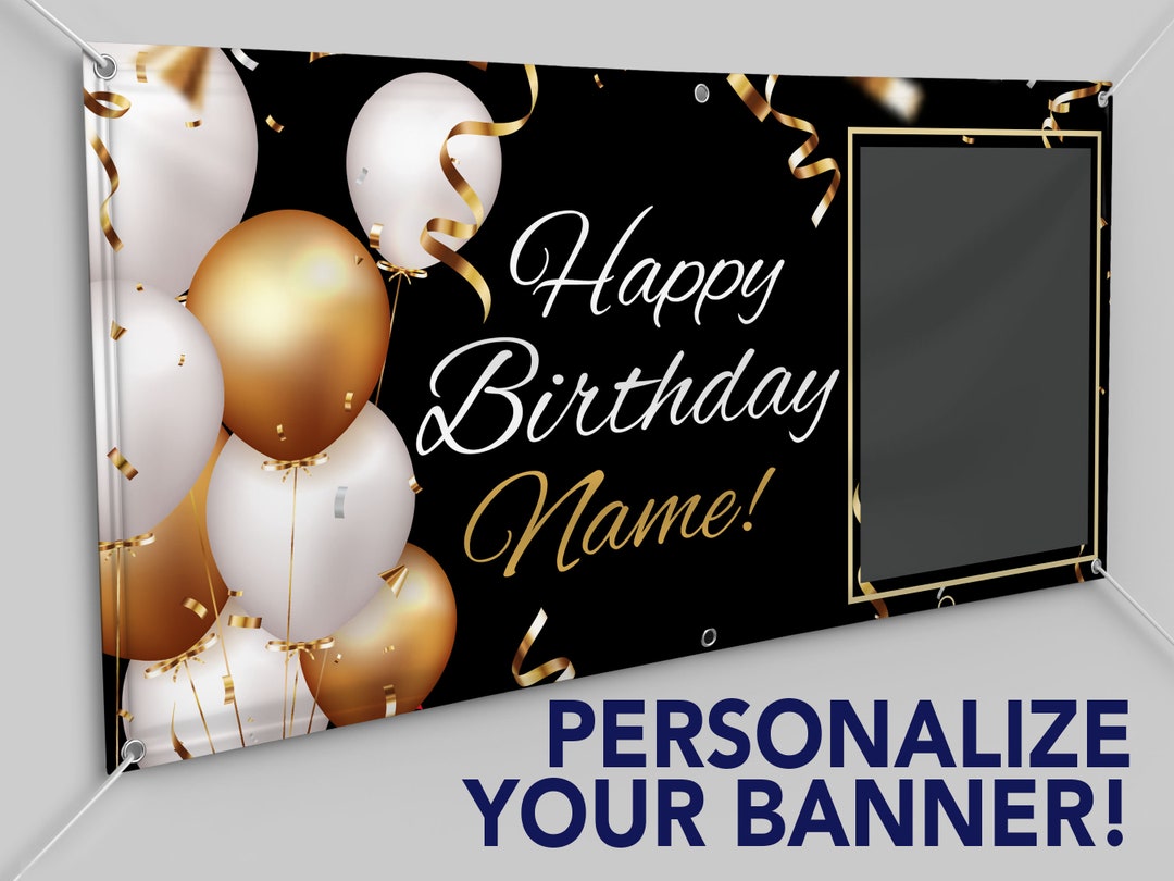 Personalized Custom Birthday 13oz Indoor/outdoor Vinyl Banner: Multiple ...