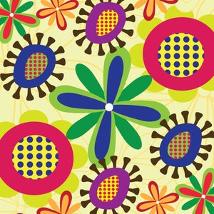 Heavy Duty 15 Oz Custom Retro Flower Replacement Tarp \ Canopy for ...