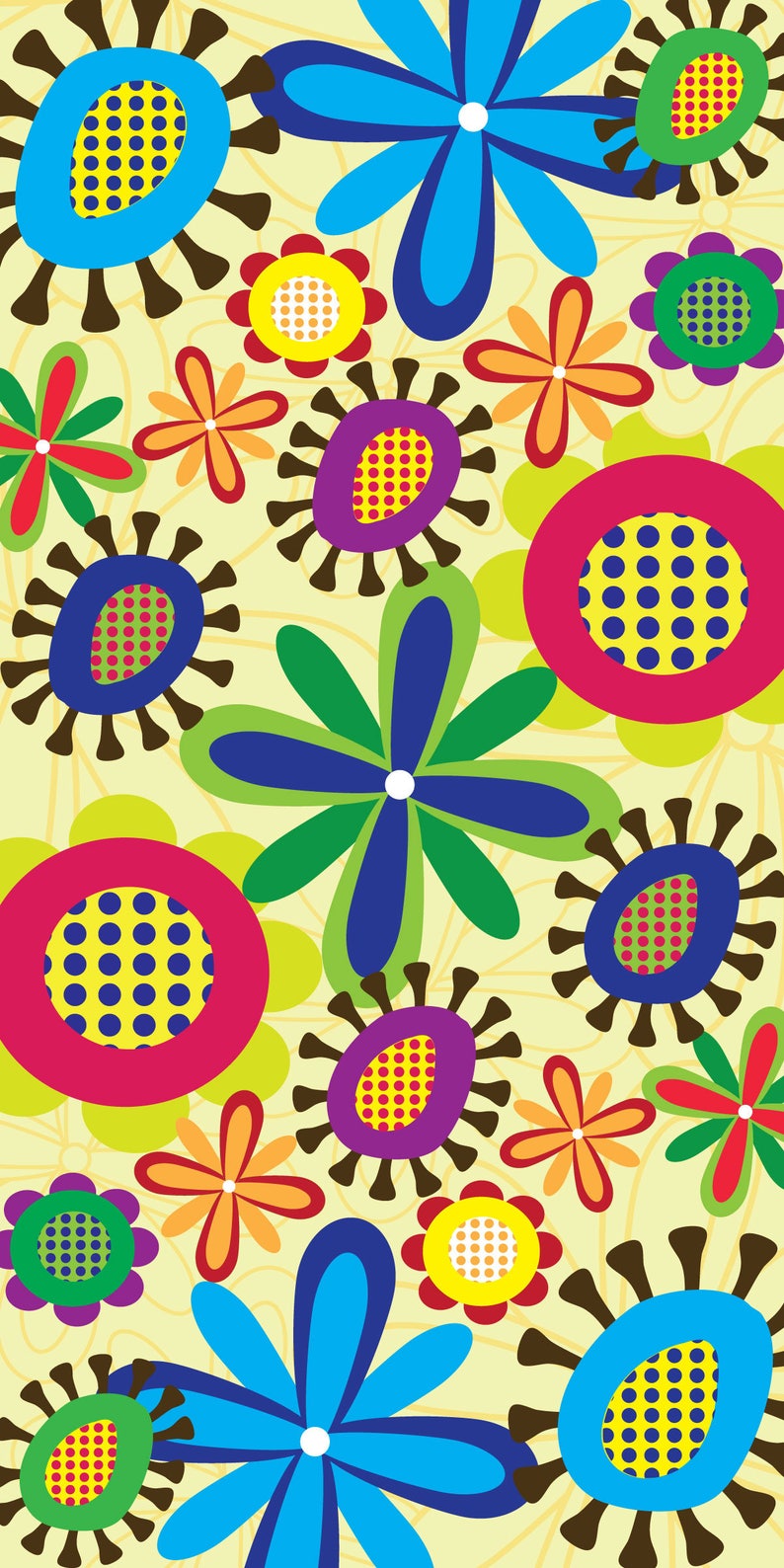 Heavy Duty 15 Oz Custom Retro Flower Replacement Tarp Canopy - Etsy