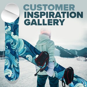 Custom Laminated Snowboard Wrap / Skin - up to 65" X 14" - Board NOT ...