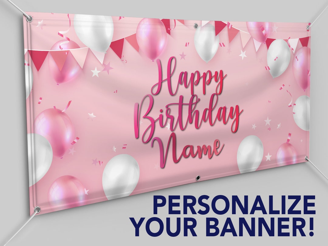 Personalized Custom Birthday 13oz Indoor/outdoor Vinyl Banner: Multiple ...