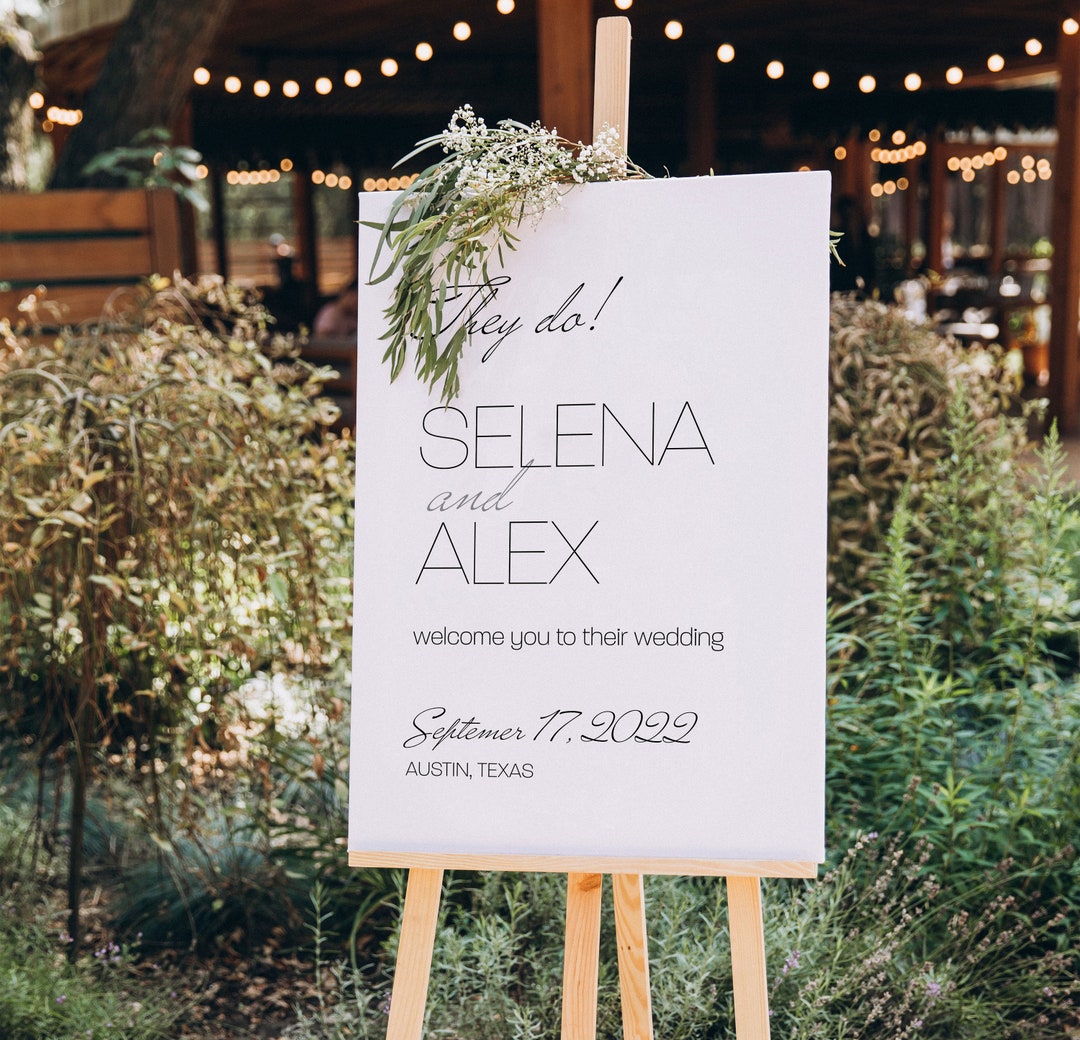 Wedding Sign 18x24 or 24x36. Personalized and Custom Foam Board, Framed ...