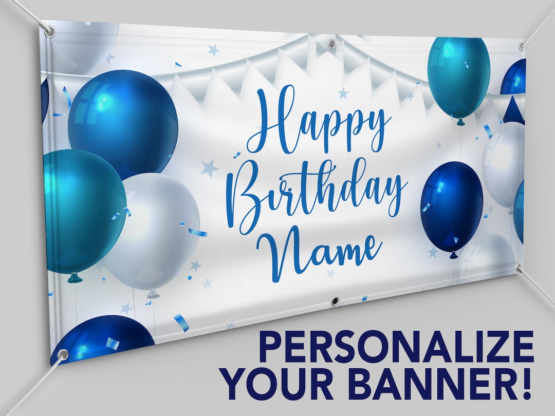 Personalized Custom Birthday 13oz Indoor/outdoor Vinyl Banner: Multiple ...