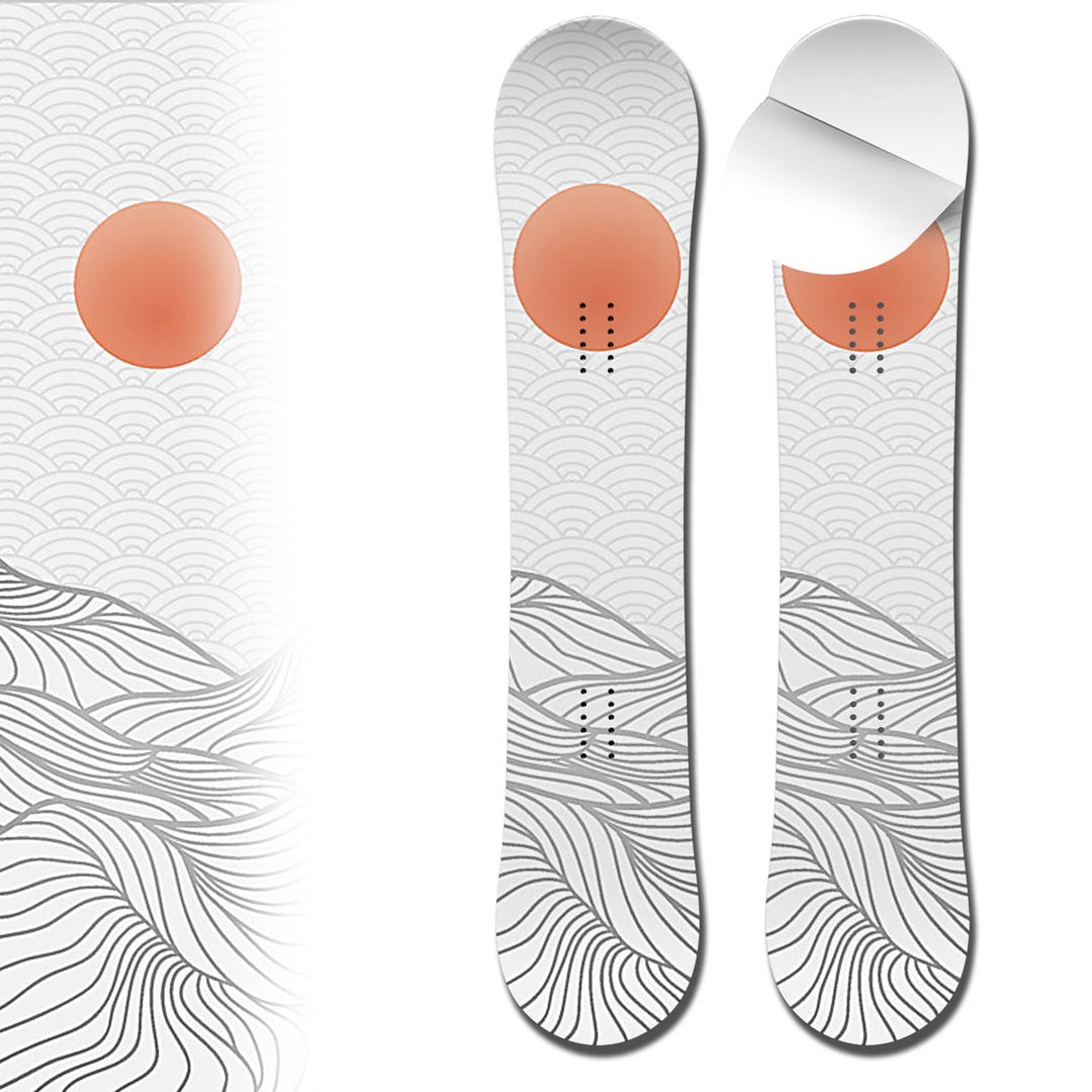 0016 Line Mountain and Sunlaminated Adhesive Vinyl Snowboard Wrap and ...