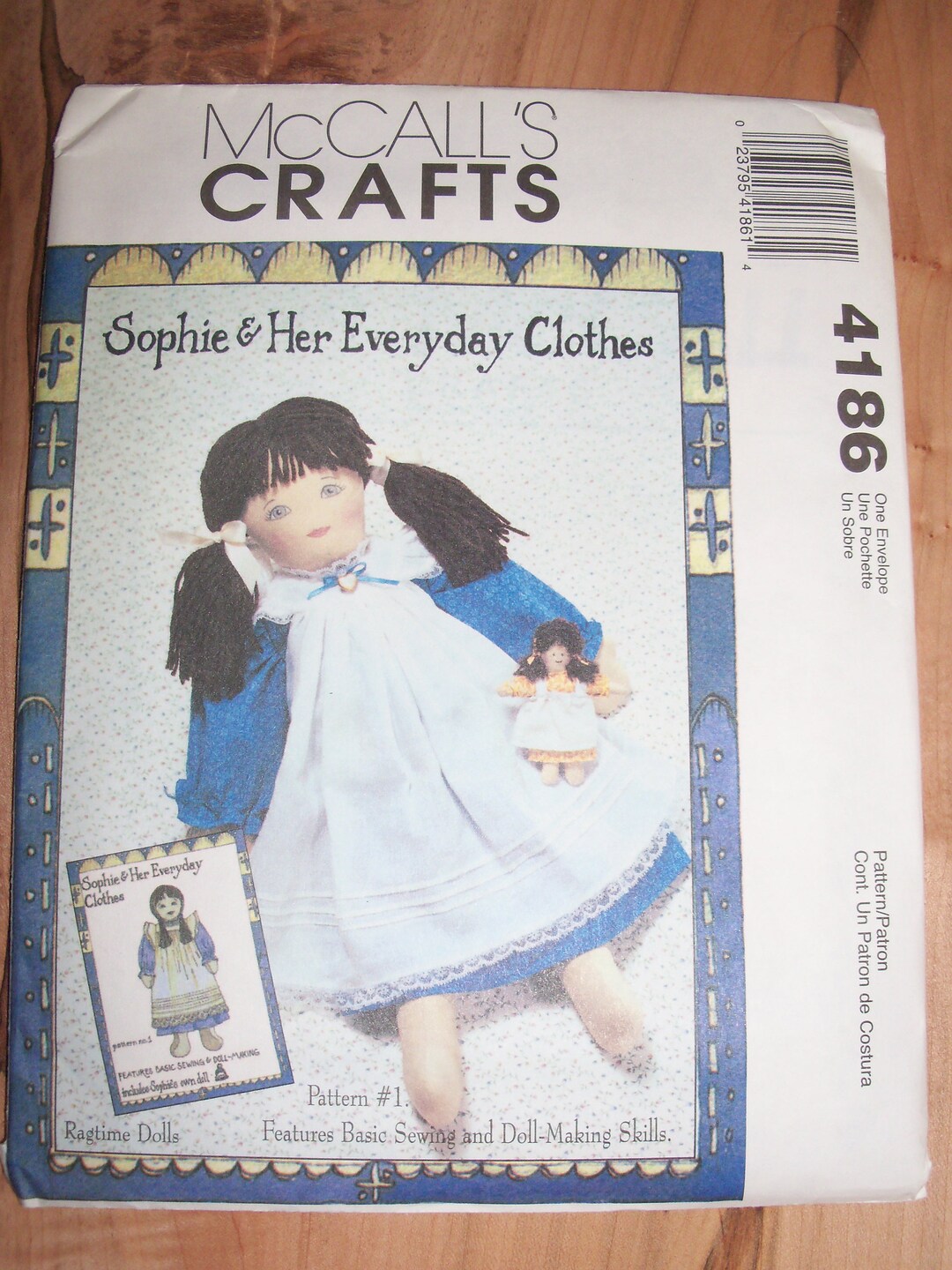 Mccall's 4186 Uncut Sophie & Friend Rag Doll and Clothes - Etsy