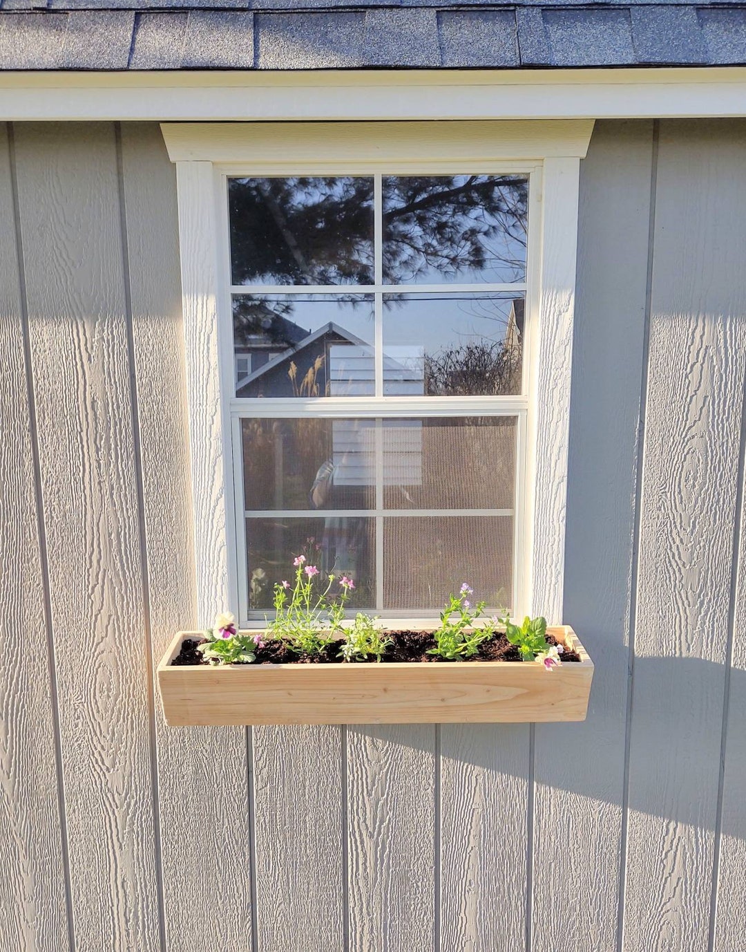 CEDAR Window or Fence Flower Box, Flared Design, Hardware Included - Etsy