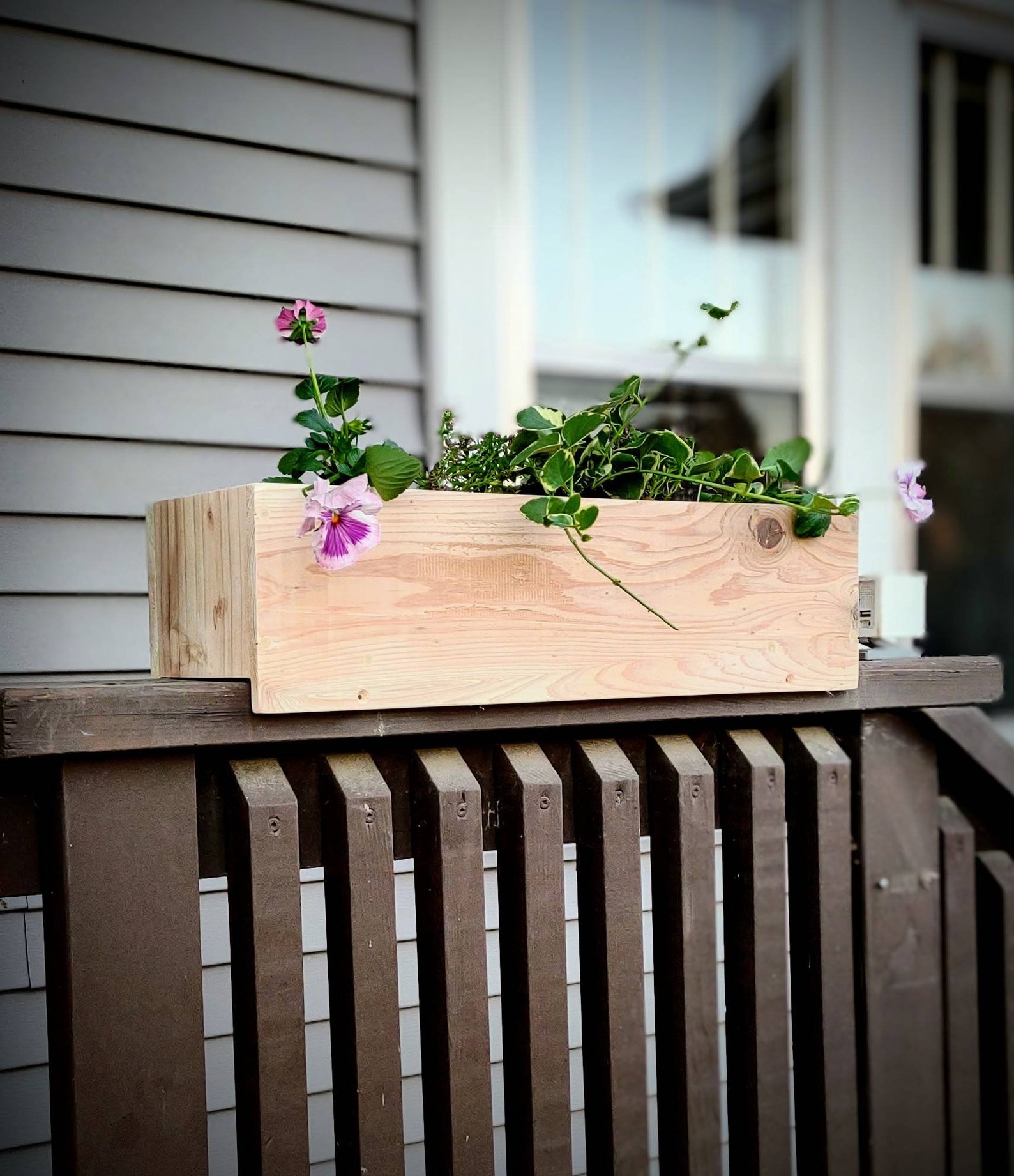 CEDAR Rail Top Planters note Rail Width on Order - Etsy