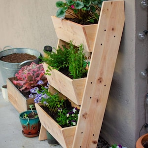 Vertical CEDAR Planter Box Ladder, 24 Sizes! - Etsy