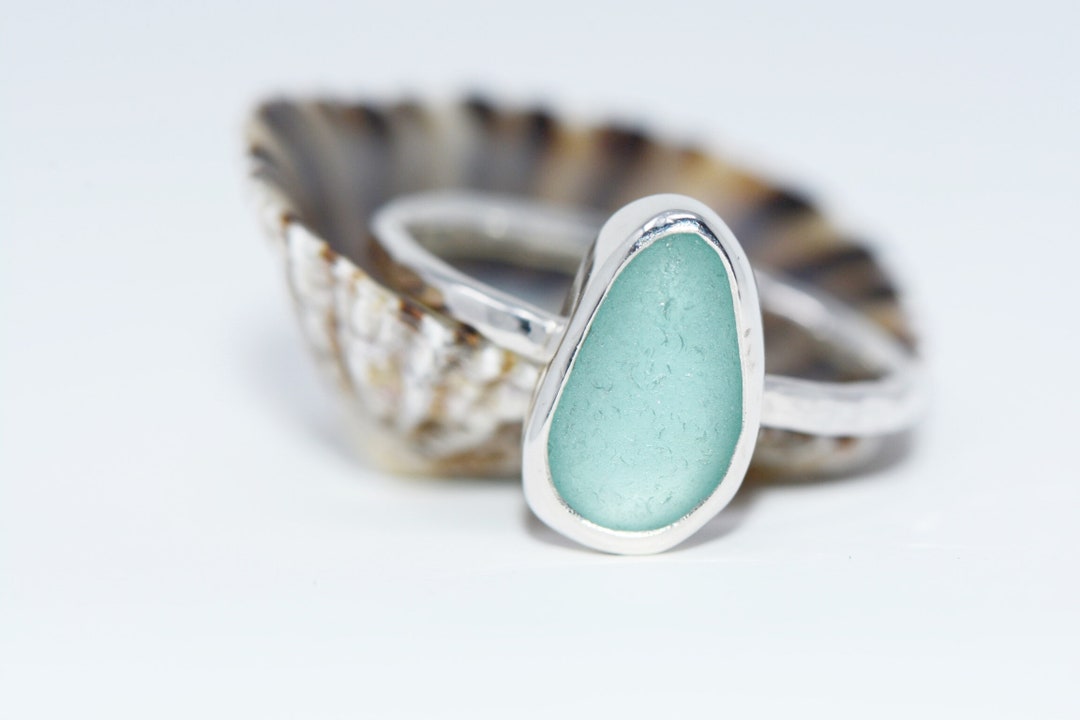 Custom Sea Glass Ring - Etsy