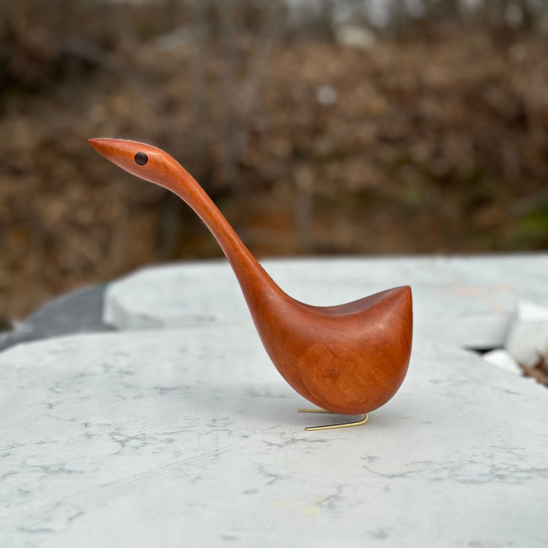 Goose (cherry)- Tabletop Wood Sculpture Mid Century Modern Style - Etsy