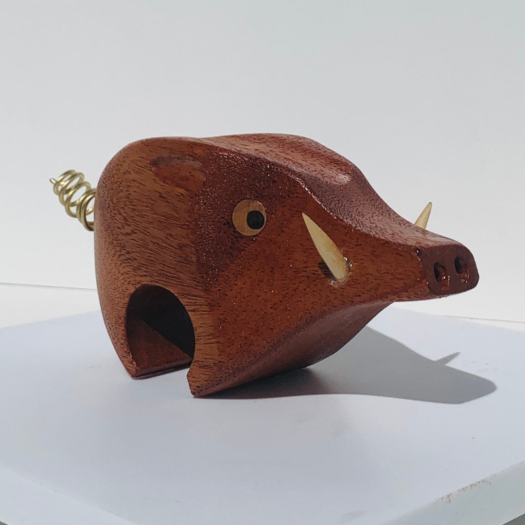 Running Razorback/ Wild Boar Hog mahogany Wood Figurine - Etsy
