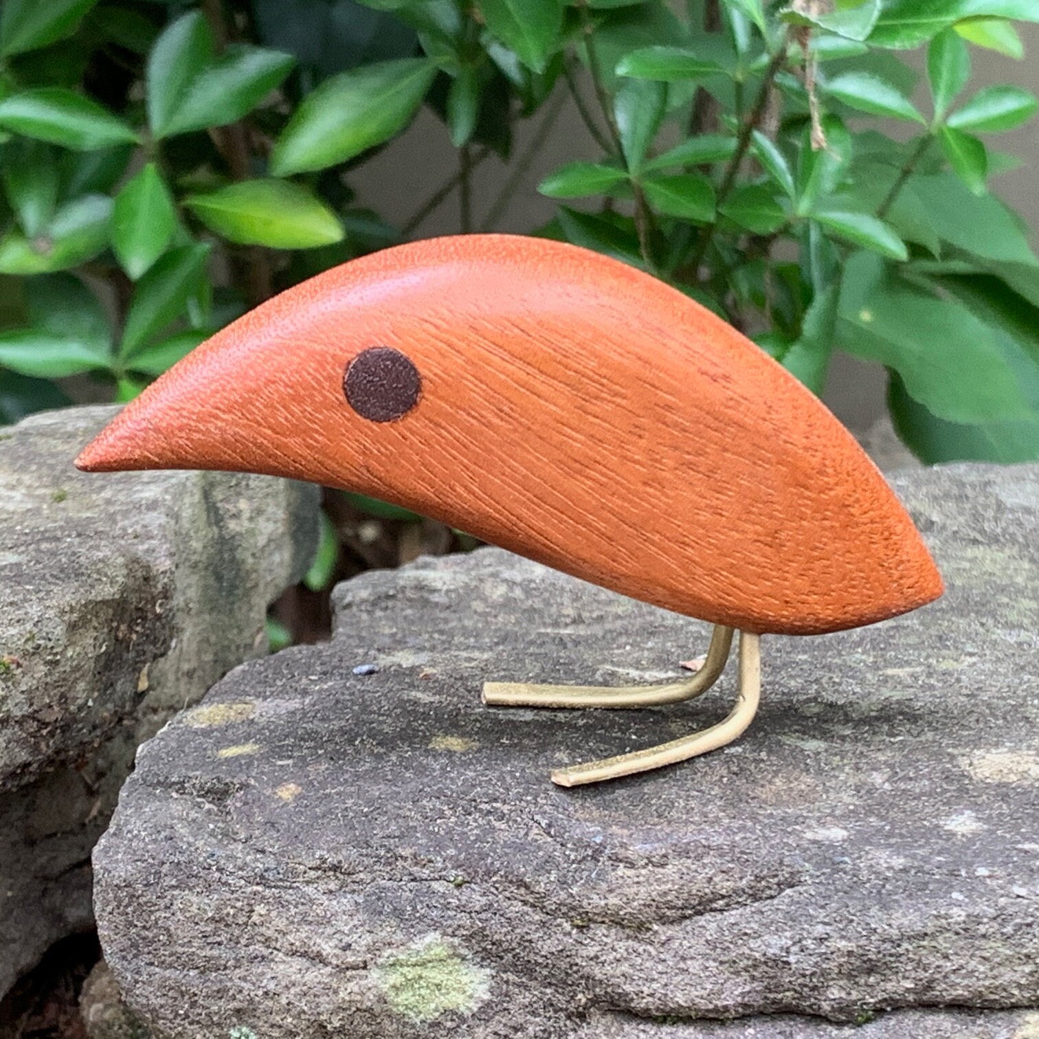Jacob Hermann Inspired Wood Bird Figurines Flock of Five Mahogany Birds ...